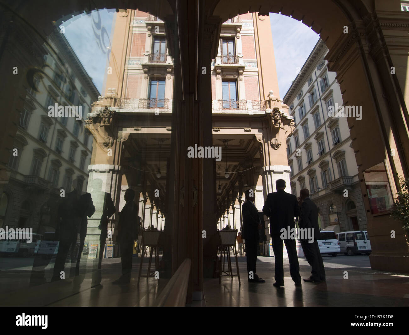 Reflection in shop window Stock Photo - Alamy