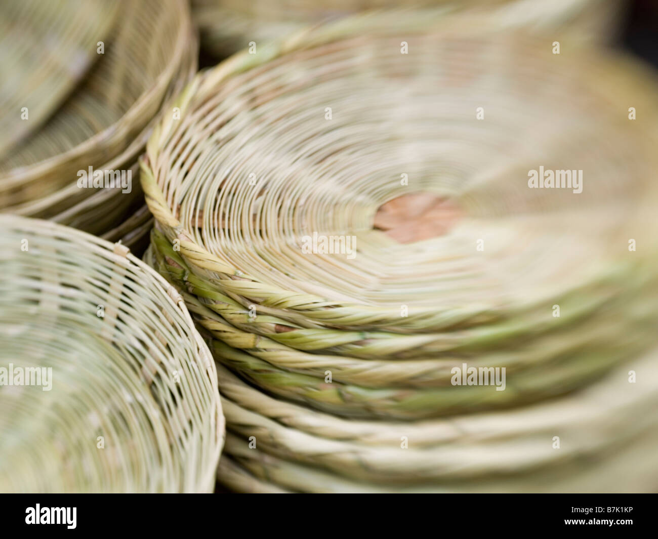 Hand woven shallow basket hi-res stock photography and images - Alamy