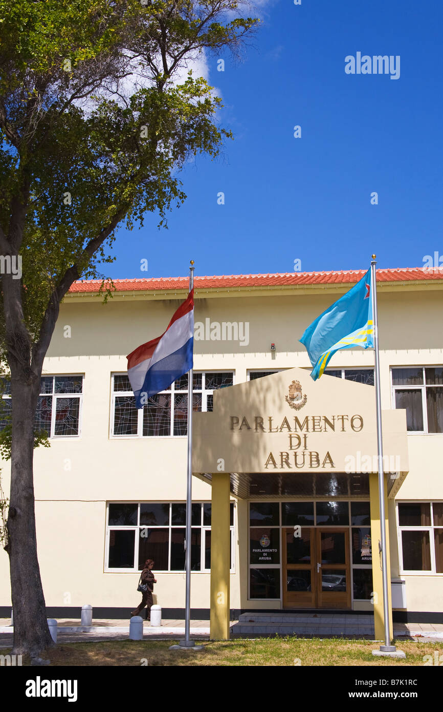 Parliament Building Oranjestad City Aruba Caribbean Stock Photo - Alamy