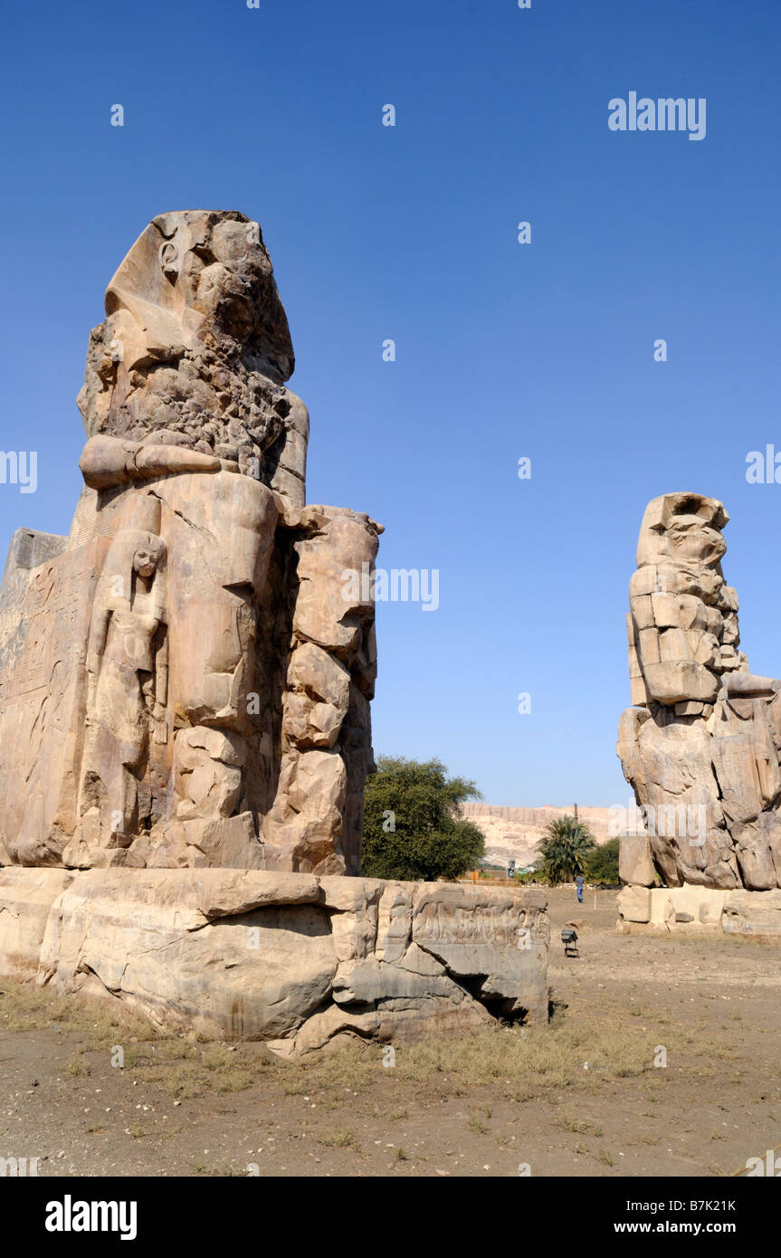 The Colossus of Memnon in Egypt Stock Photo - Alamy