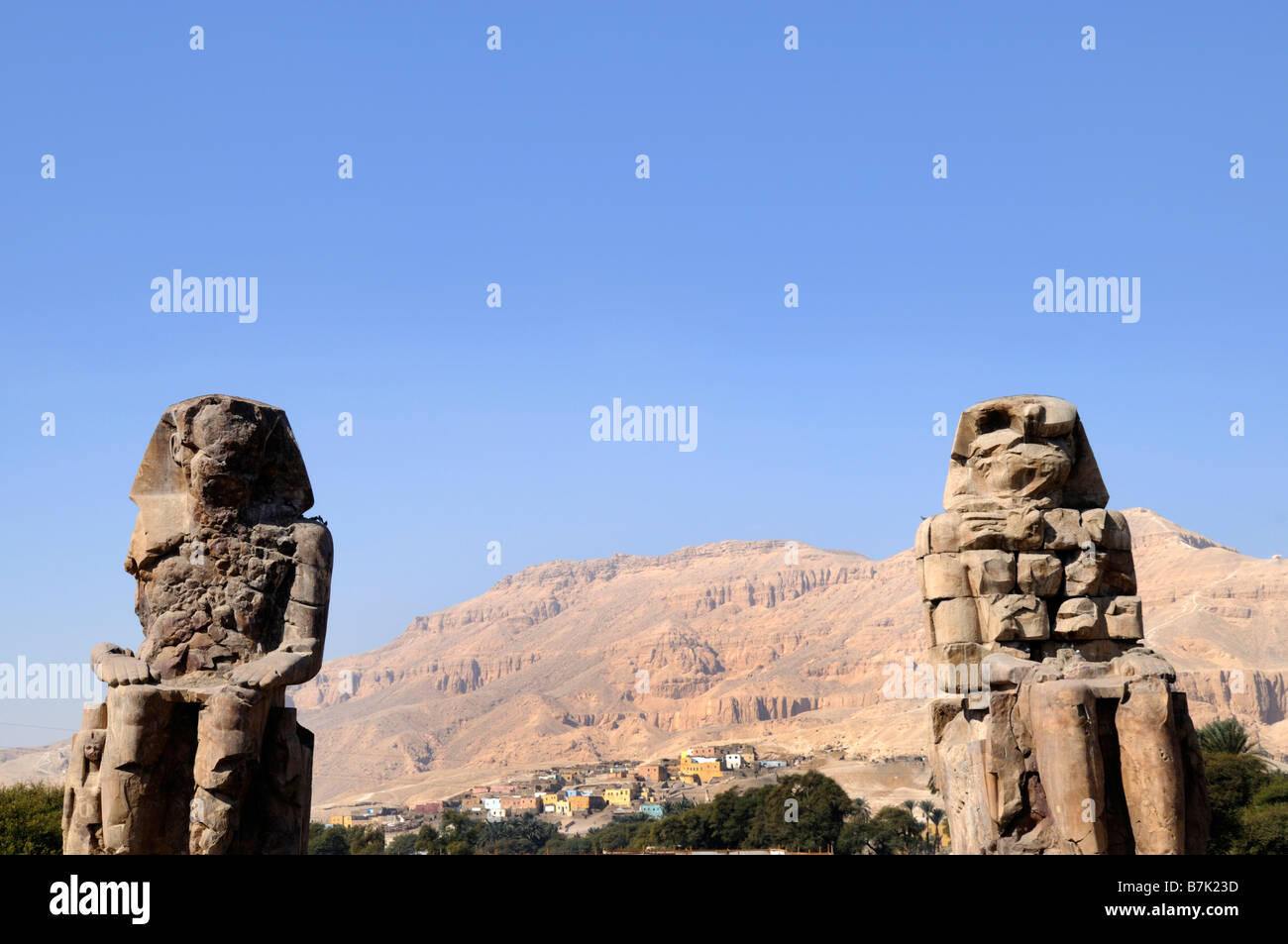 The Colossus of Memnon in Egypt Stock Photo - Alamy