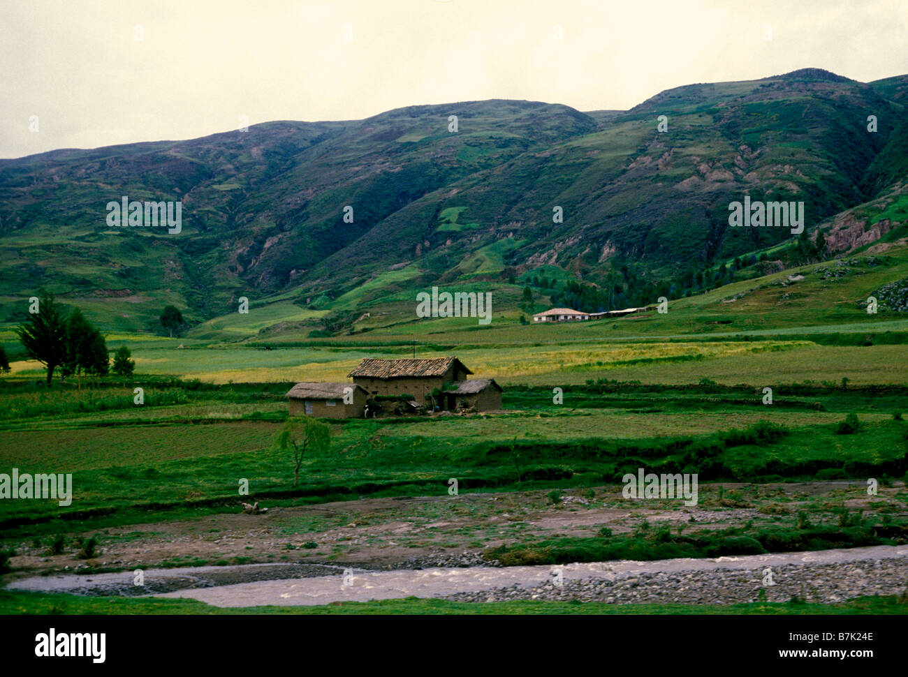 family farm, farm, farmland, farmstead, Urubamba River Valley, Andes ...