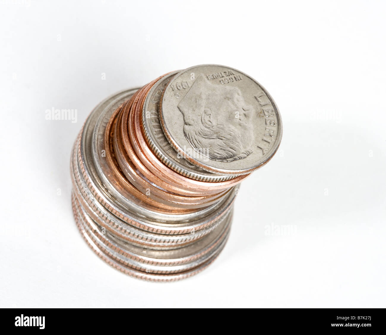 Penny stack hi-res stock photography and images - Alamy