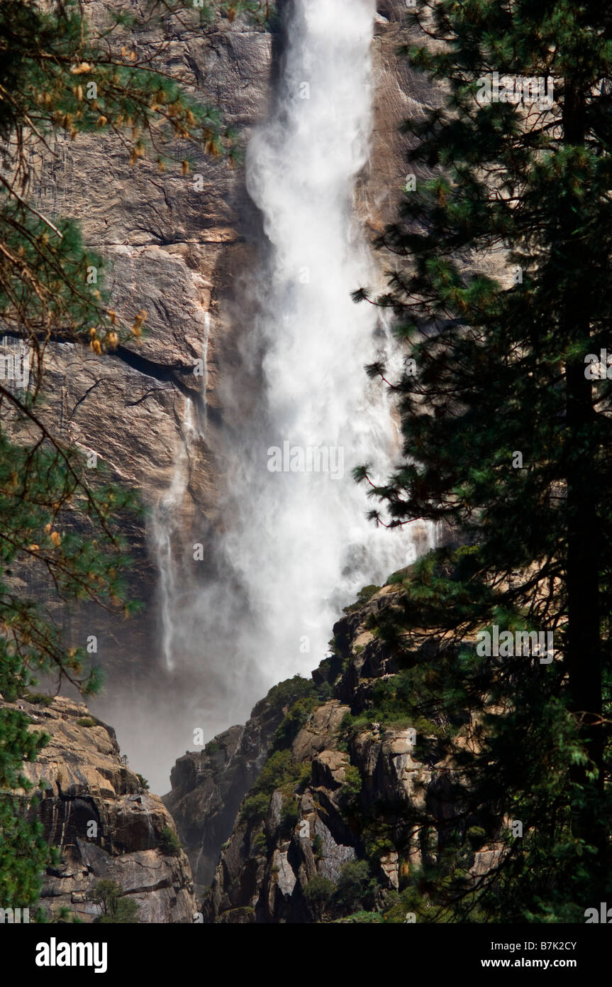 base of yosemite falls, yosemite national forest, california, usa Stock ...