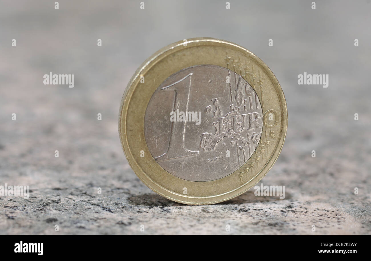 One euro coin Stock Photo - Alamy