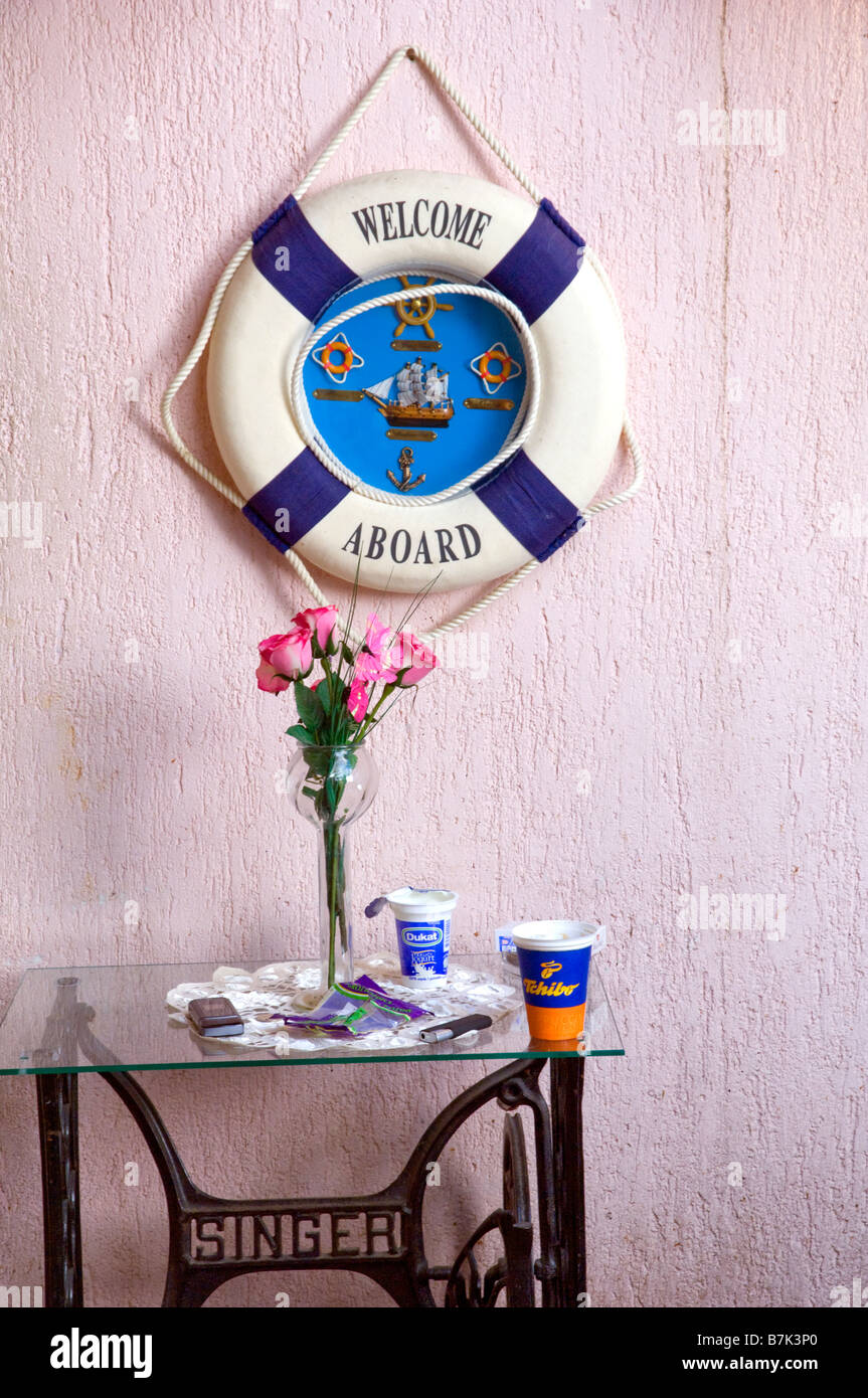 Nautical decor at a seafood restaurant in old town Dubrovnik Croatia ...