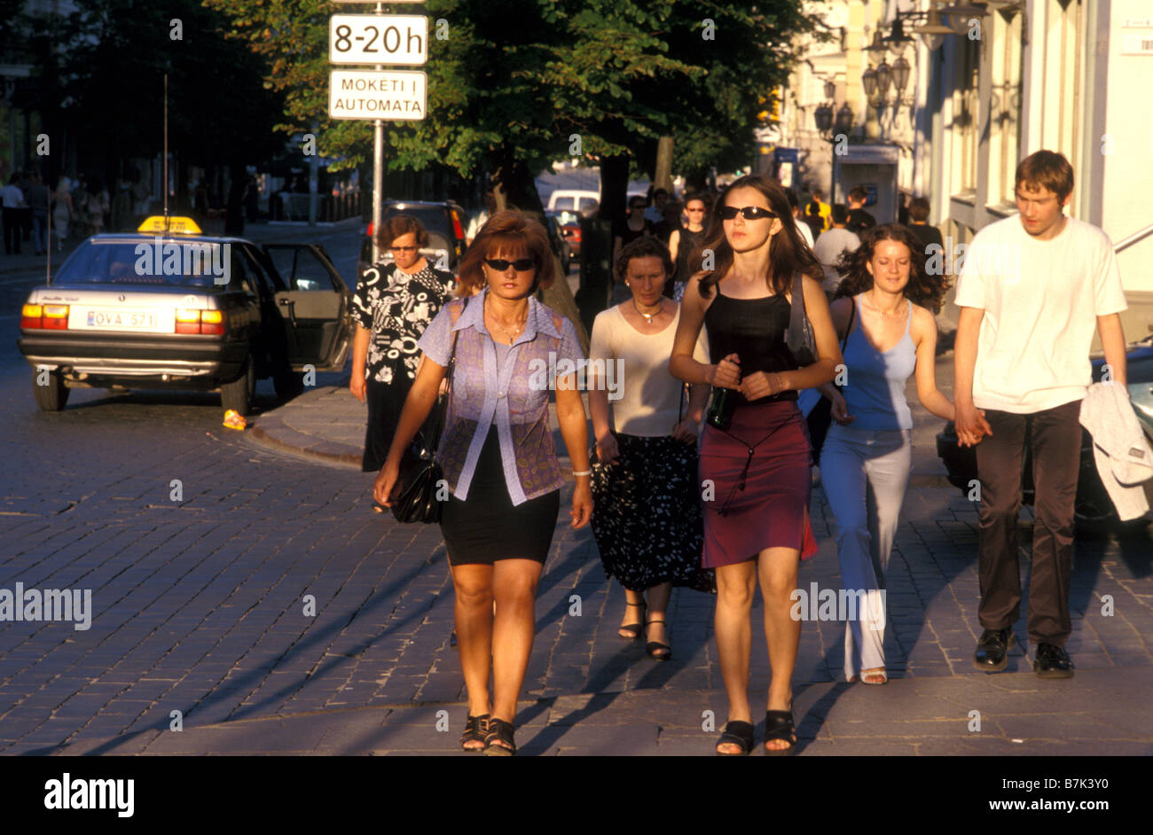 street scene vilnius lithuania Stock Photo - Alamy