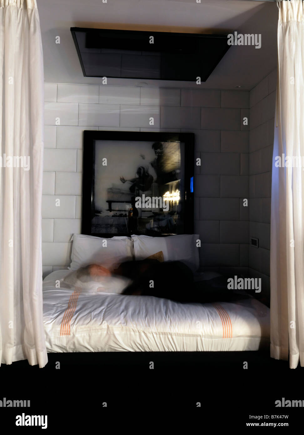 woman having nightmares restless poor bad sleep unable to sleep ...