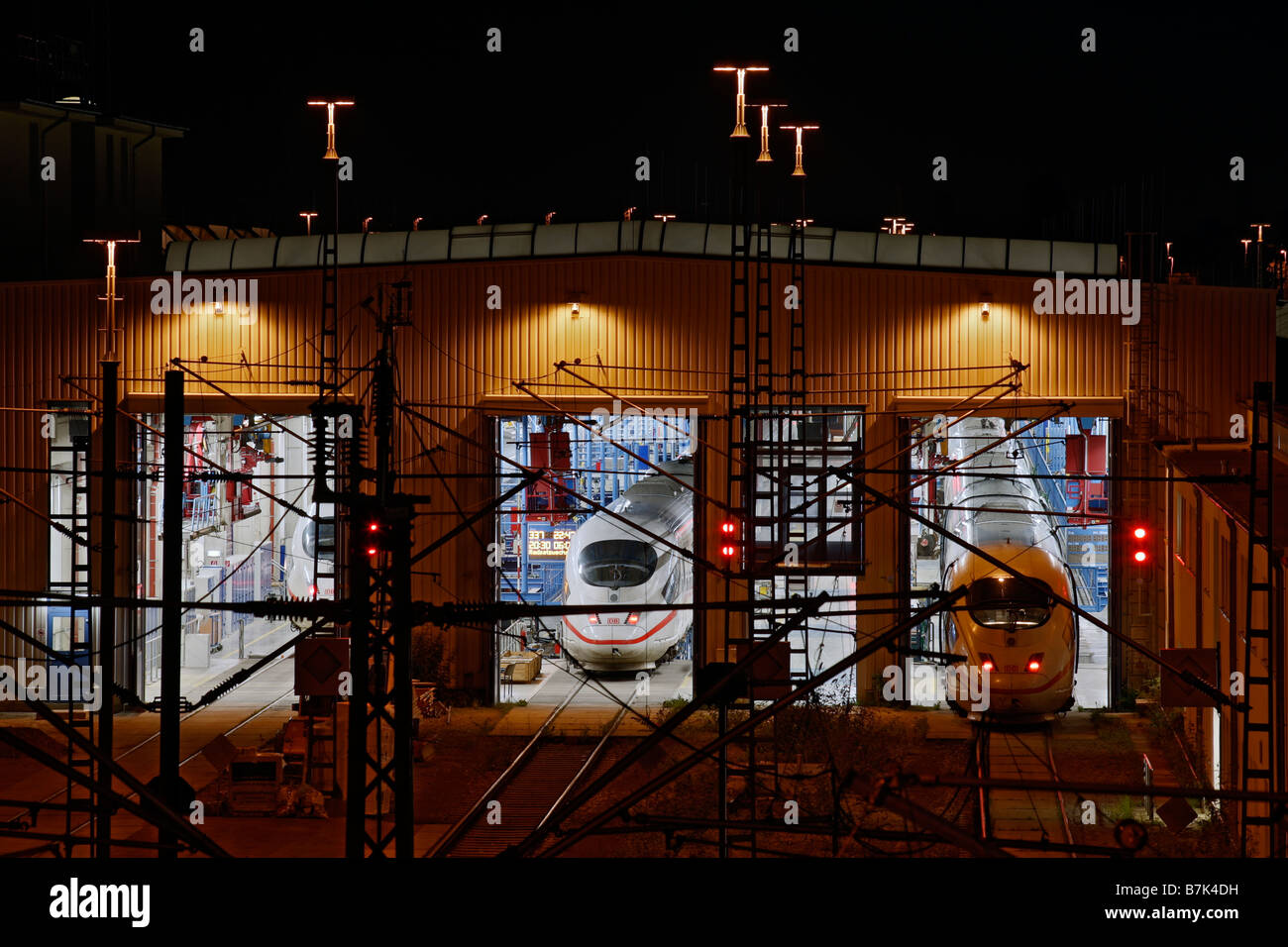 ICE high speed trains, Deutsche Bahn, maintenance and repair Stock ...