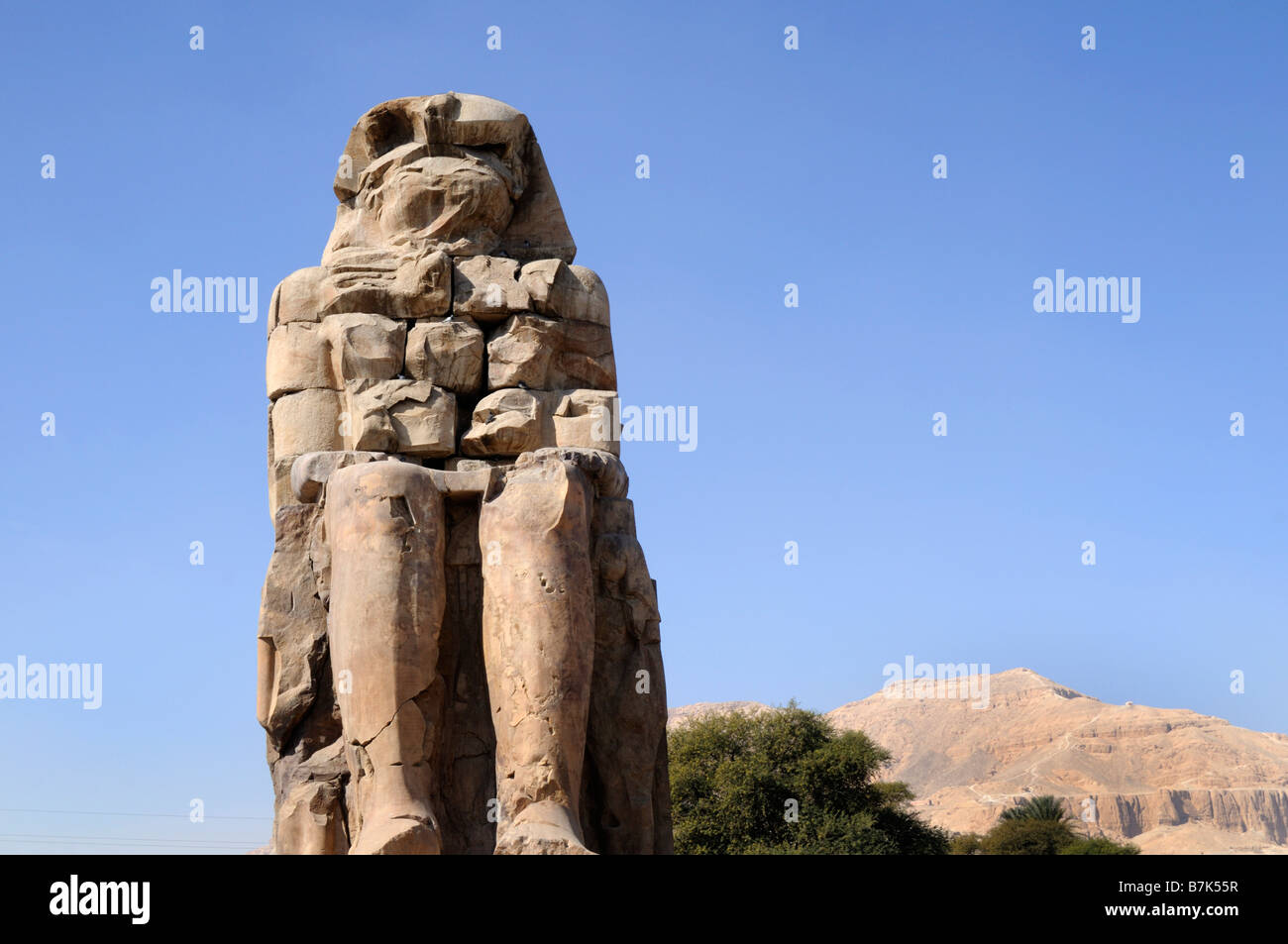The Colossus of Memnon in Egypt Stock Photo - Alamy