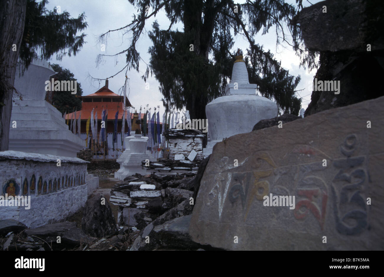 Tashiding gompa and chortens Sikkim India Stock Photo - Alamy