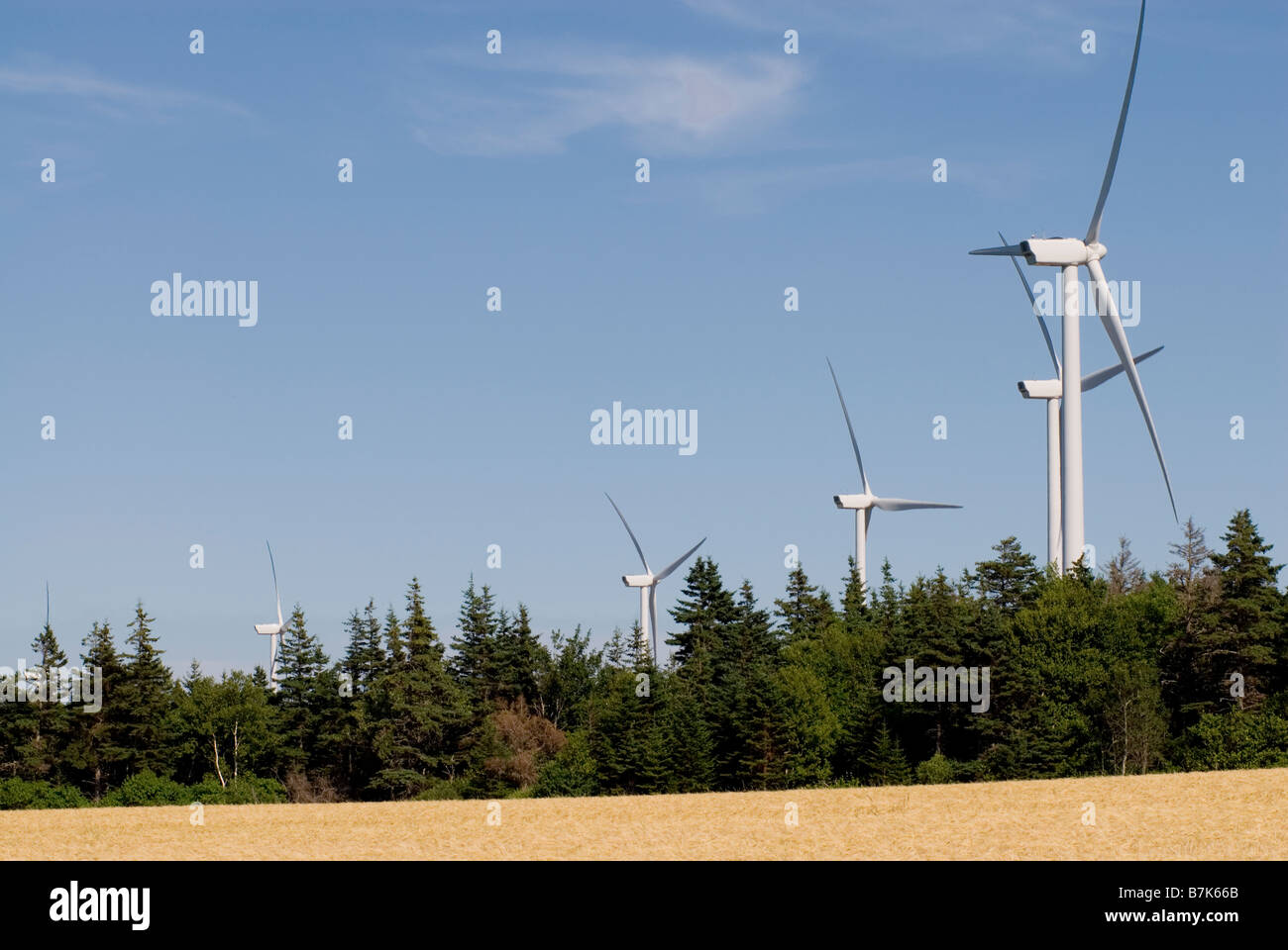 Wind turbines, near East Point, Prince Edward Island Stock Photo - Alamy