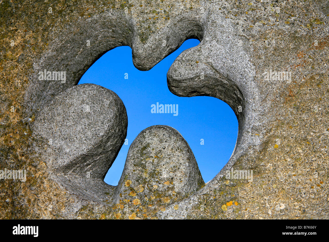A stone carved dove, symbol of the Cathars in Minerve, southern France ...