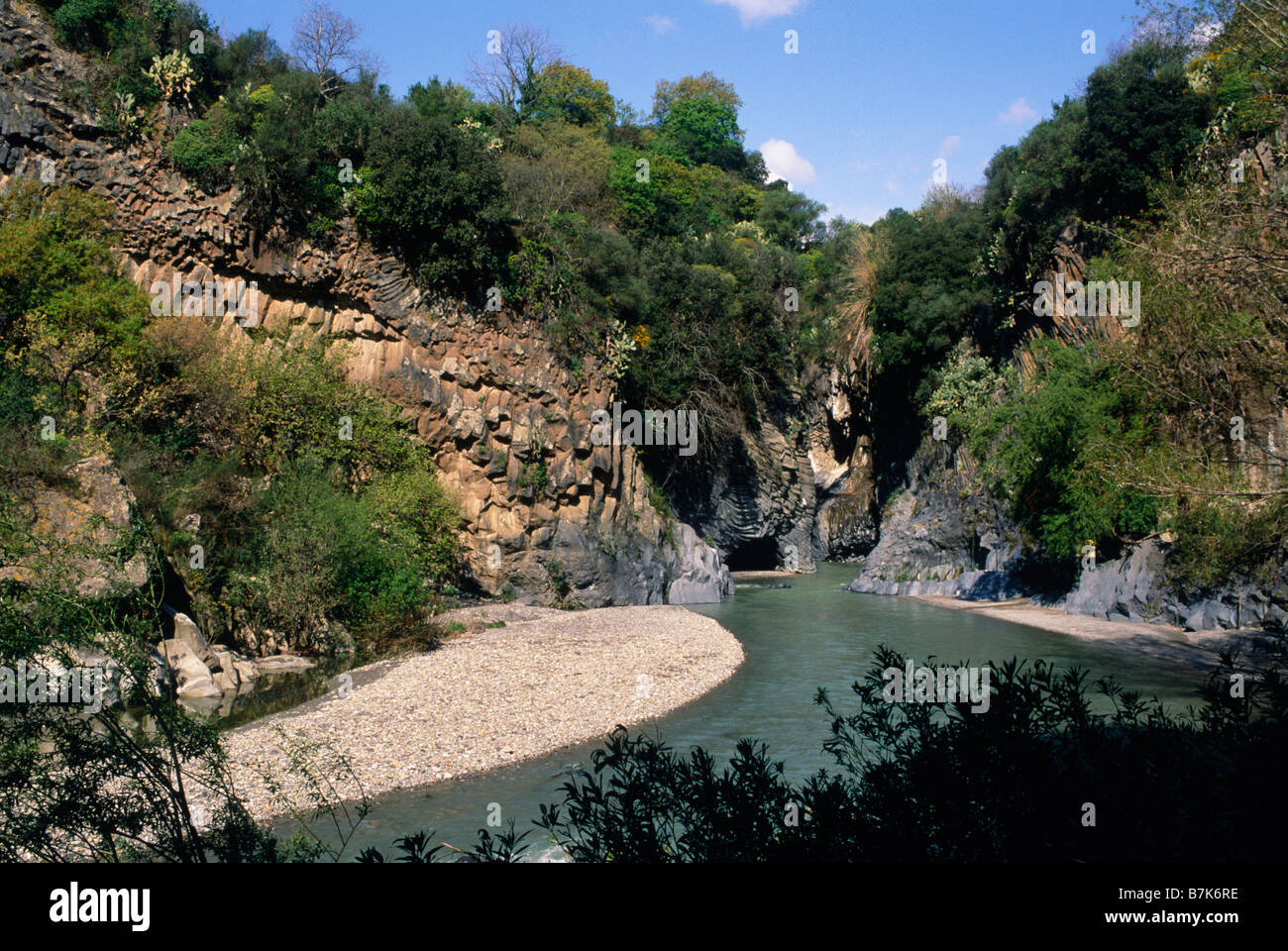 Made from erosion of Mount Etna volcano basalt Trees Water Rocks ...