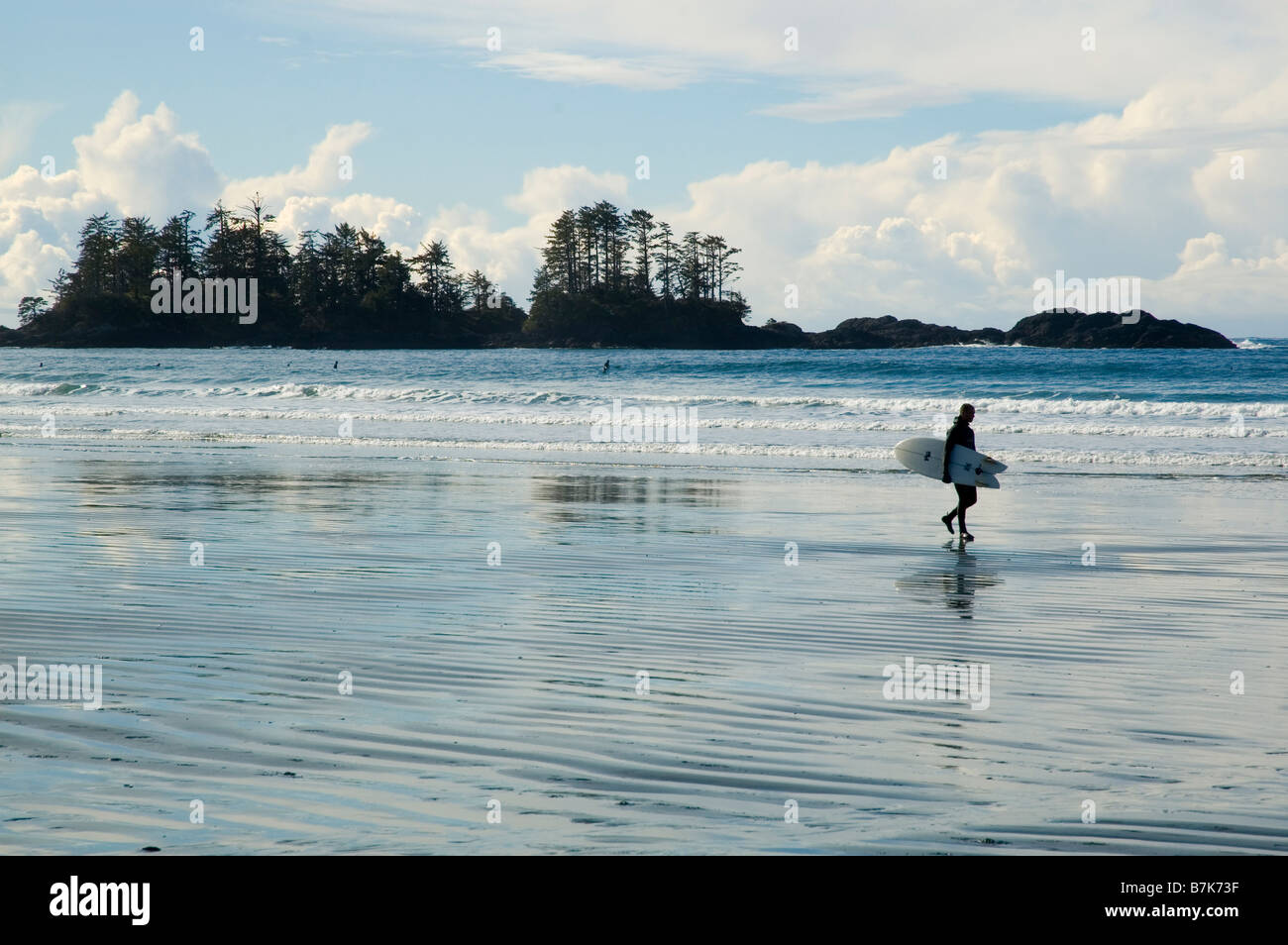 Surfer, Chesterman Beach, Tofino, Vancouver Island, BC Stock Photo - Alamy