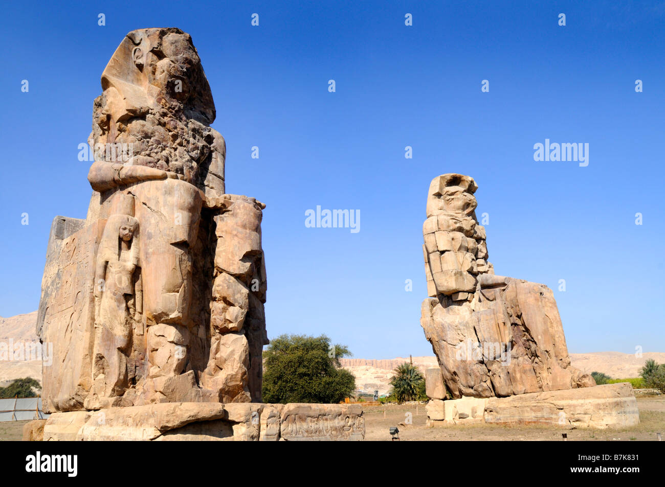 The Colossus of Memnon in Egypt Stock Photo - Alamy