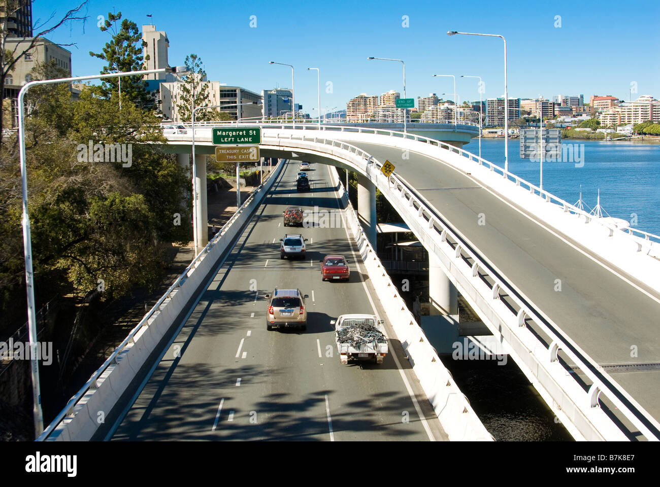 Pacific Motorway at the Brisbane River, Brisbane, Queensland, Australia ...