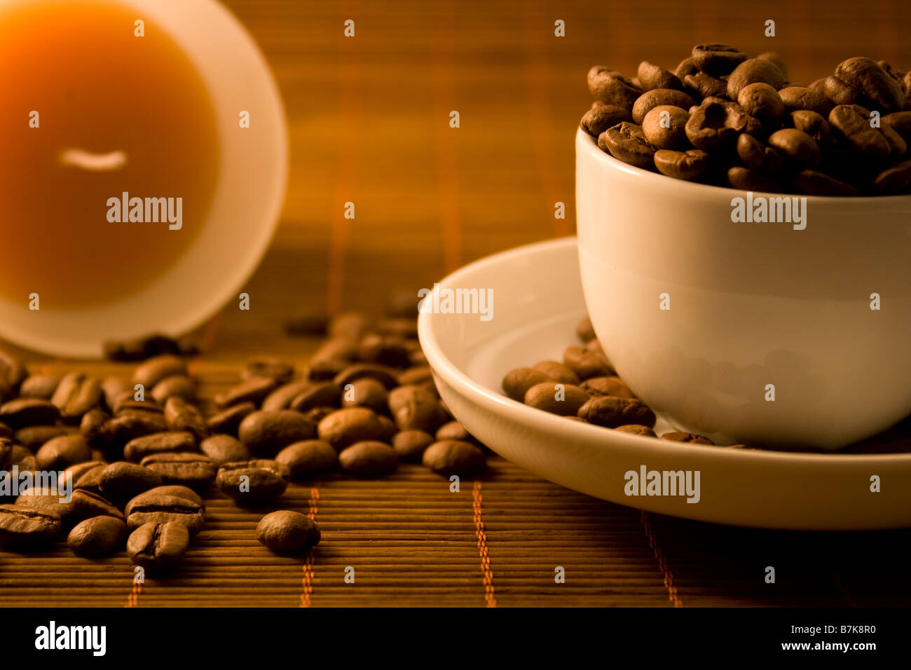 Coffee beans in a cup Stock Photo - Alamy
