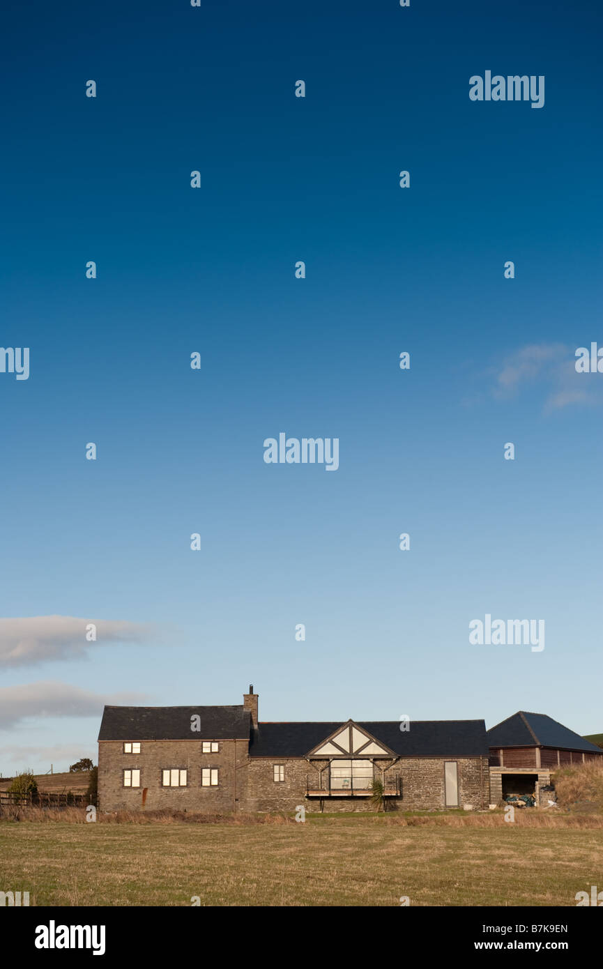 A modernised and converted welsh farmhouse and barn Wales UK Stock ...