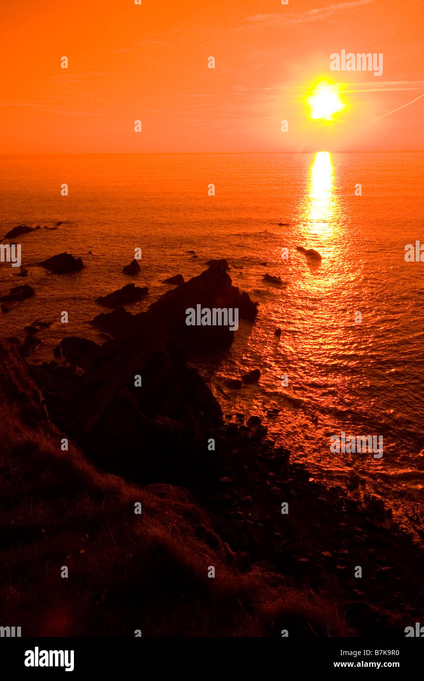 Sunset over the Sea Stock Photo - Alamy