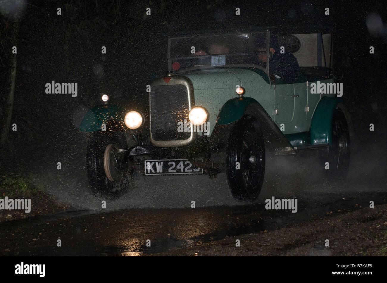 1927 Alvis 12 50 TG Sports during the VSCC Measham Overnight Rally ...
