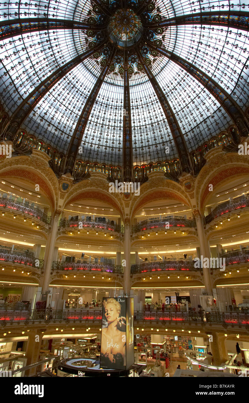 Giant Glass Roof Galeries Lafayette High Resolution Stock Photography ...