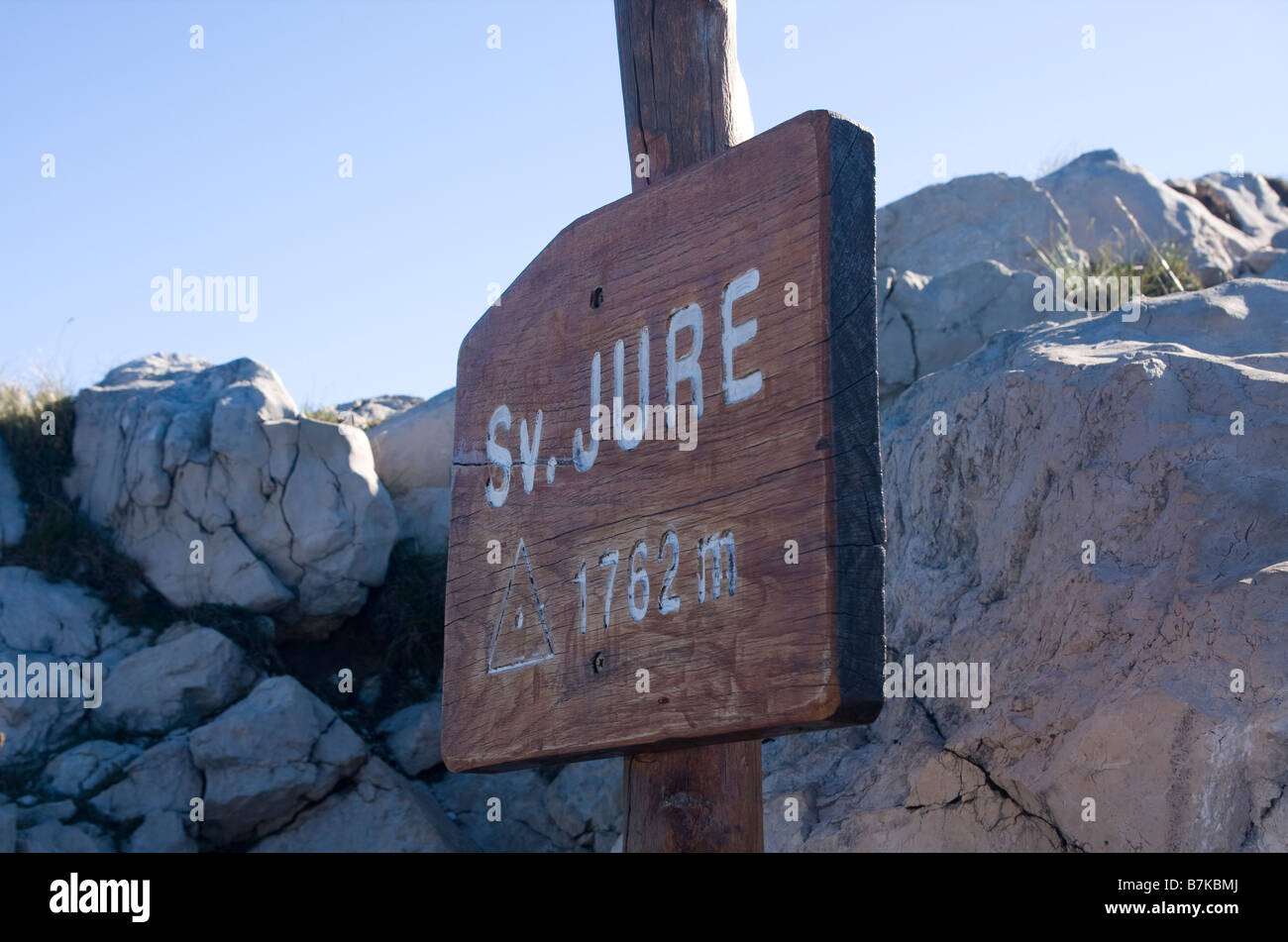 The top of Sv. Jure mountain, 1762 meters above sea level Stock Photo ...