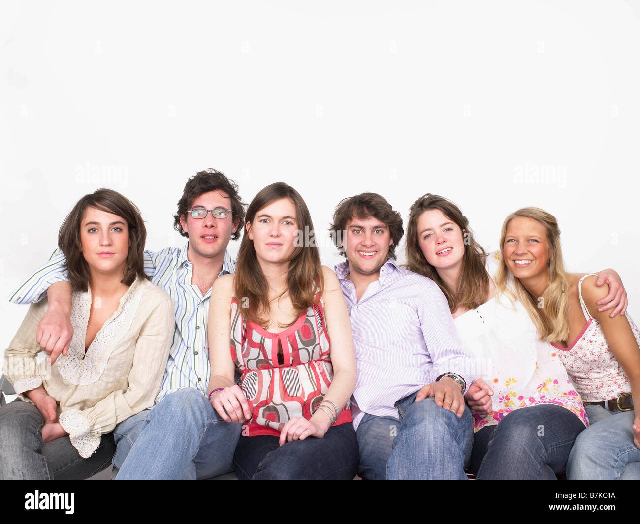 group of friends smiling Stock Photo - Alamy