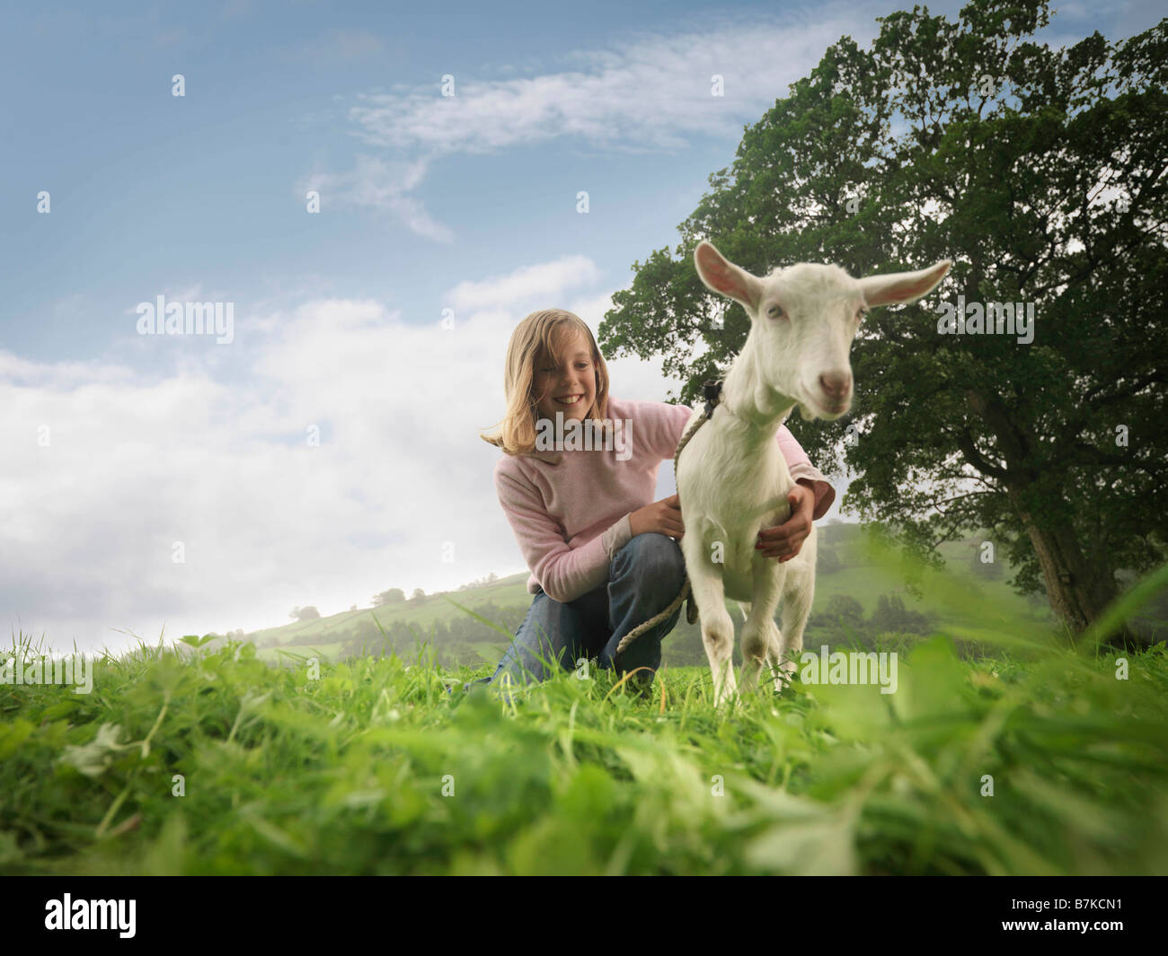 Girl With Goat High Resolution Stock Photography and Images - Alamy