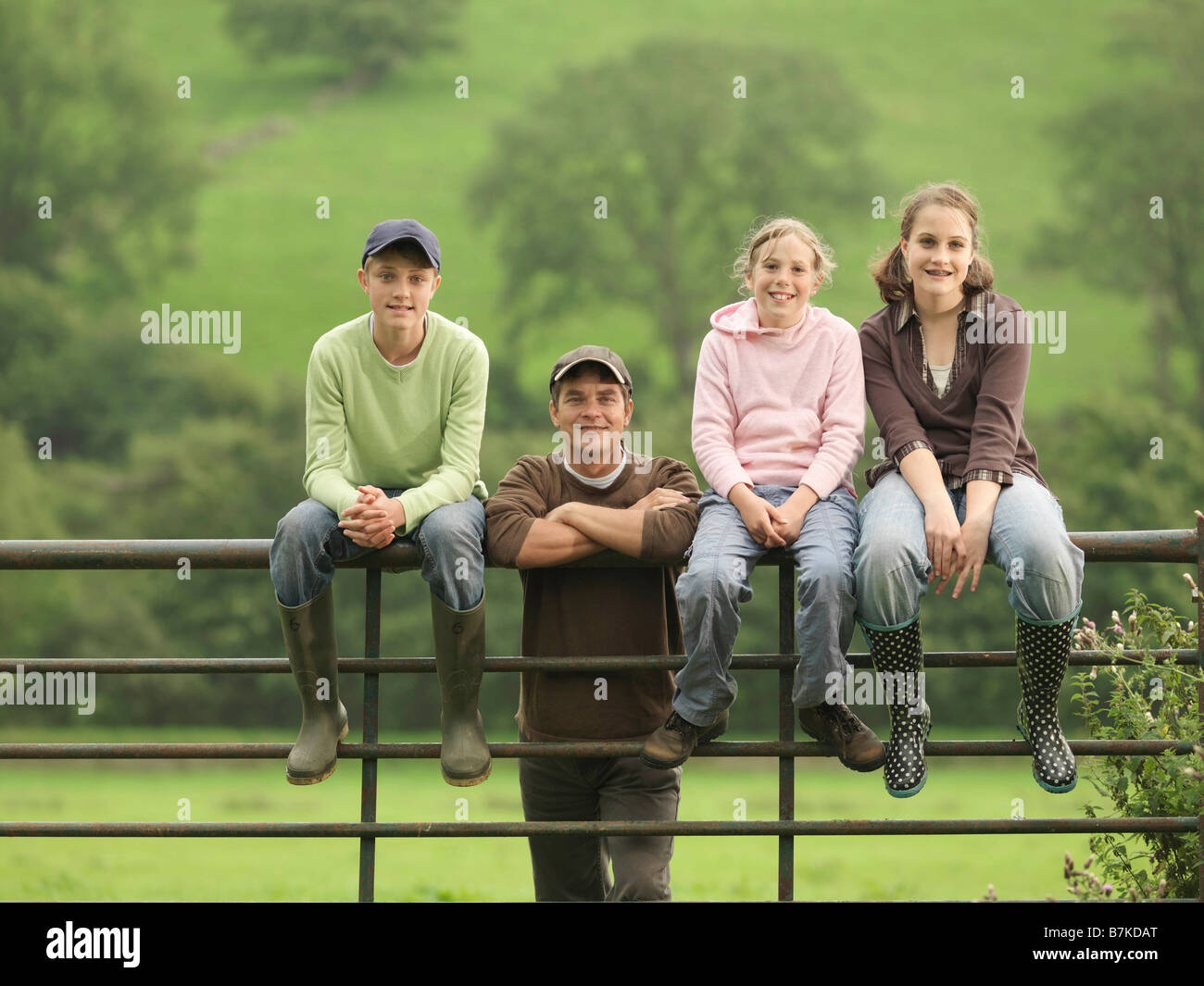 Farmer Posing Family In Field High Resolution Stock Photography and ...