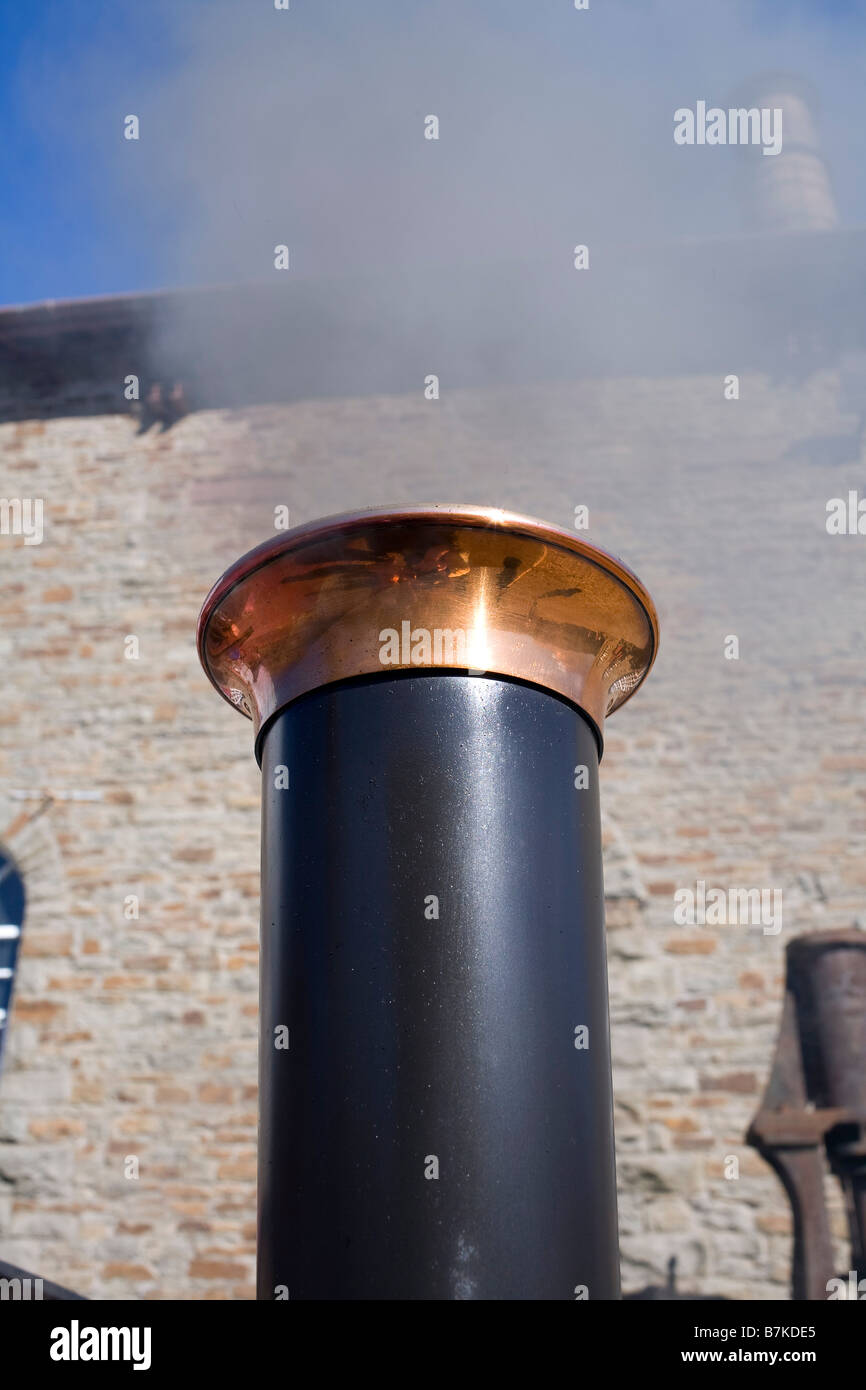Funnel of a Burrell Road steam locomotive on display at Rhondda ...