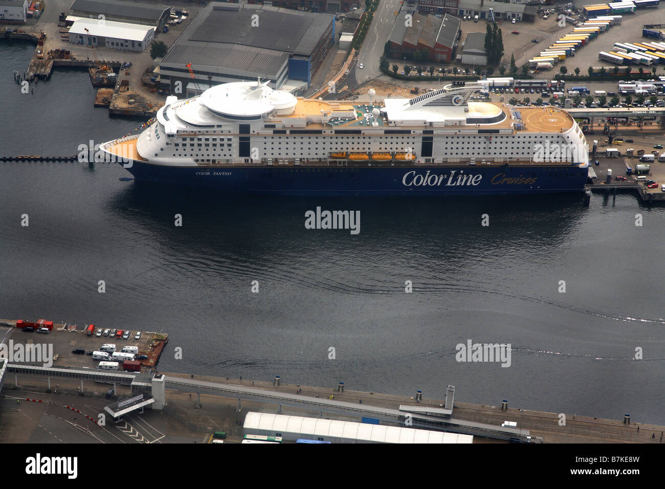 Color Line passenger liner in the Kiel harbour, Germany Stock Photo - Alamy