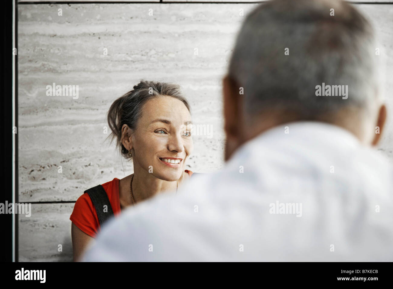 Over shoulder shot woman talking hi-res stock photography and images ...