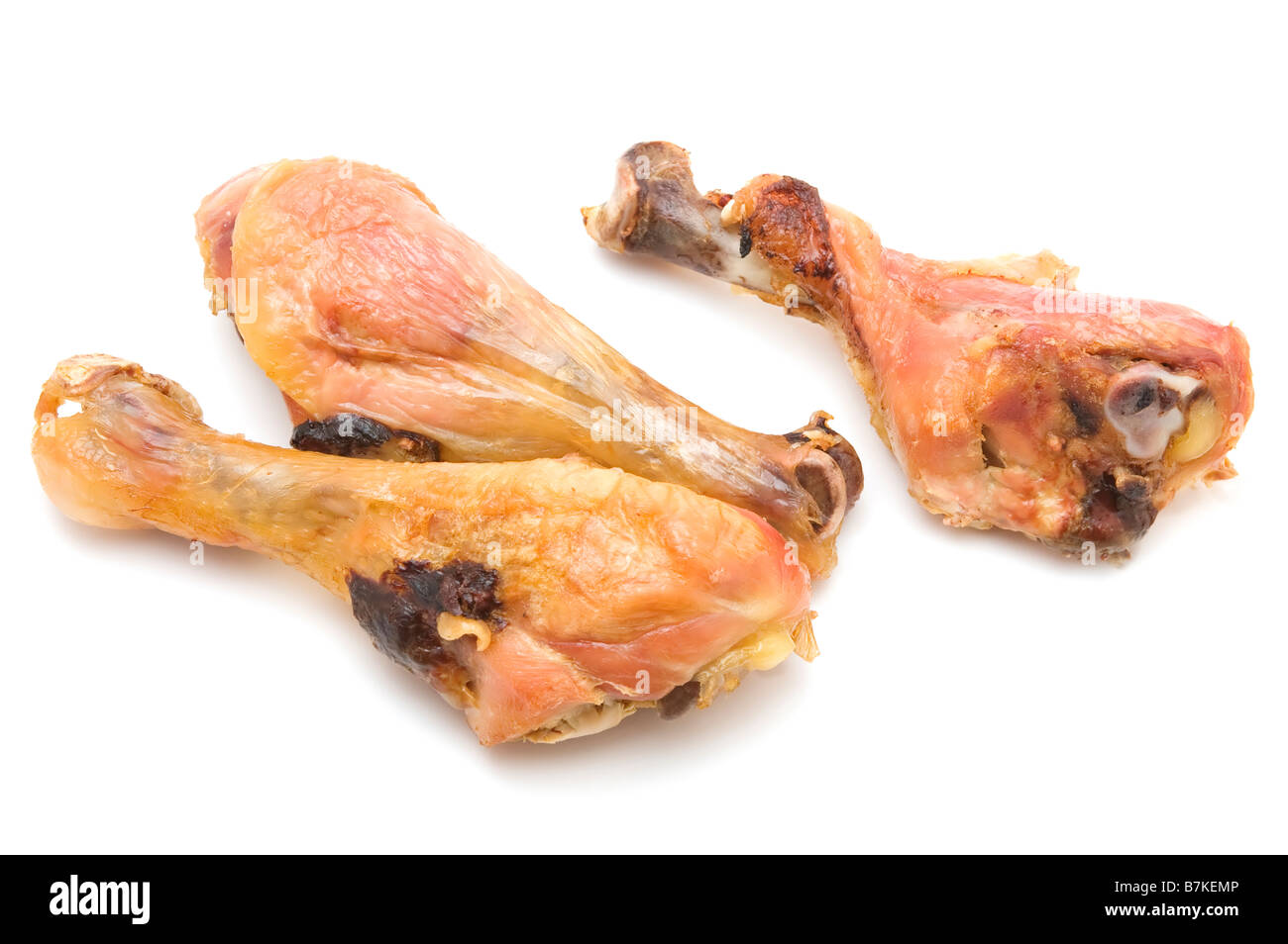 object on white food chicken leg Stock Photo - Alamy