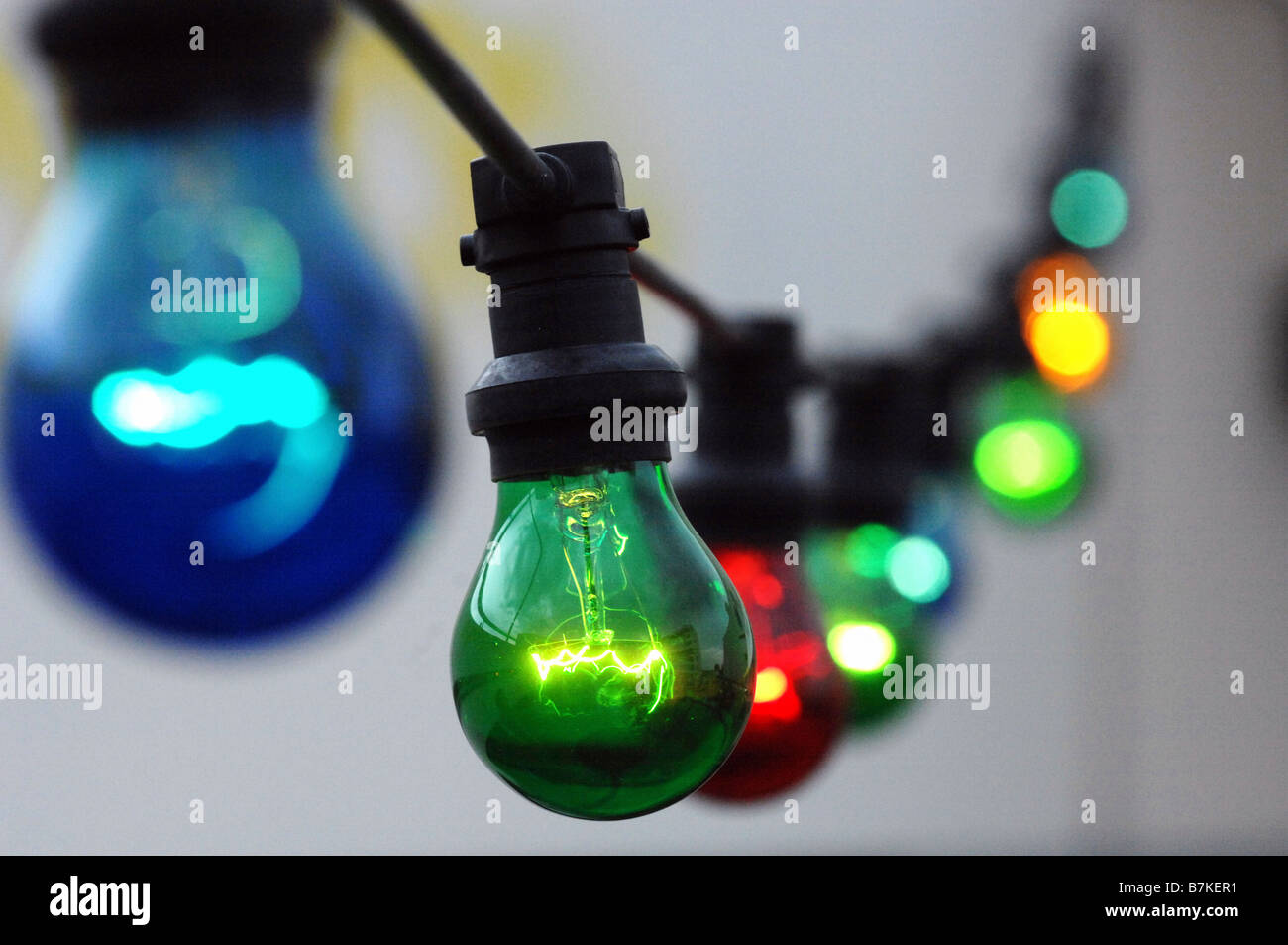 Colourful fairy lights Stock Photo - Alamy