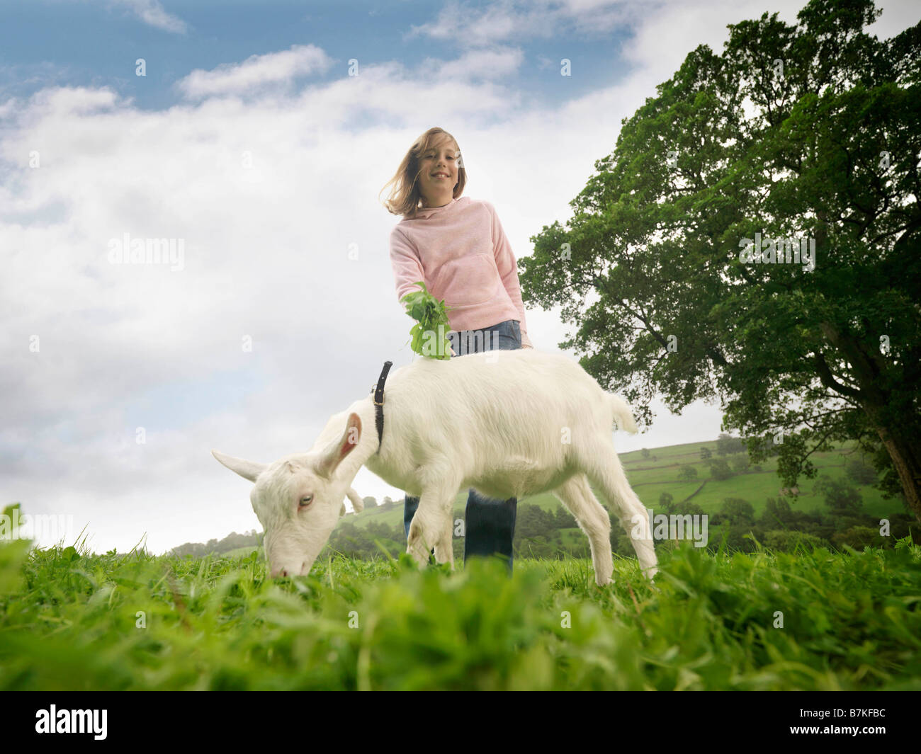 Girl With Goat High Resolution Stock Photography and Images - Alamy
