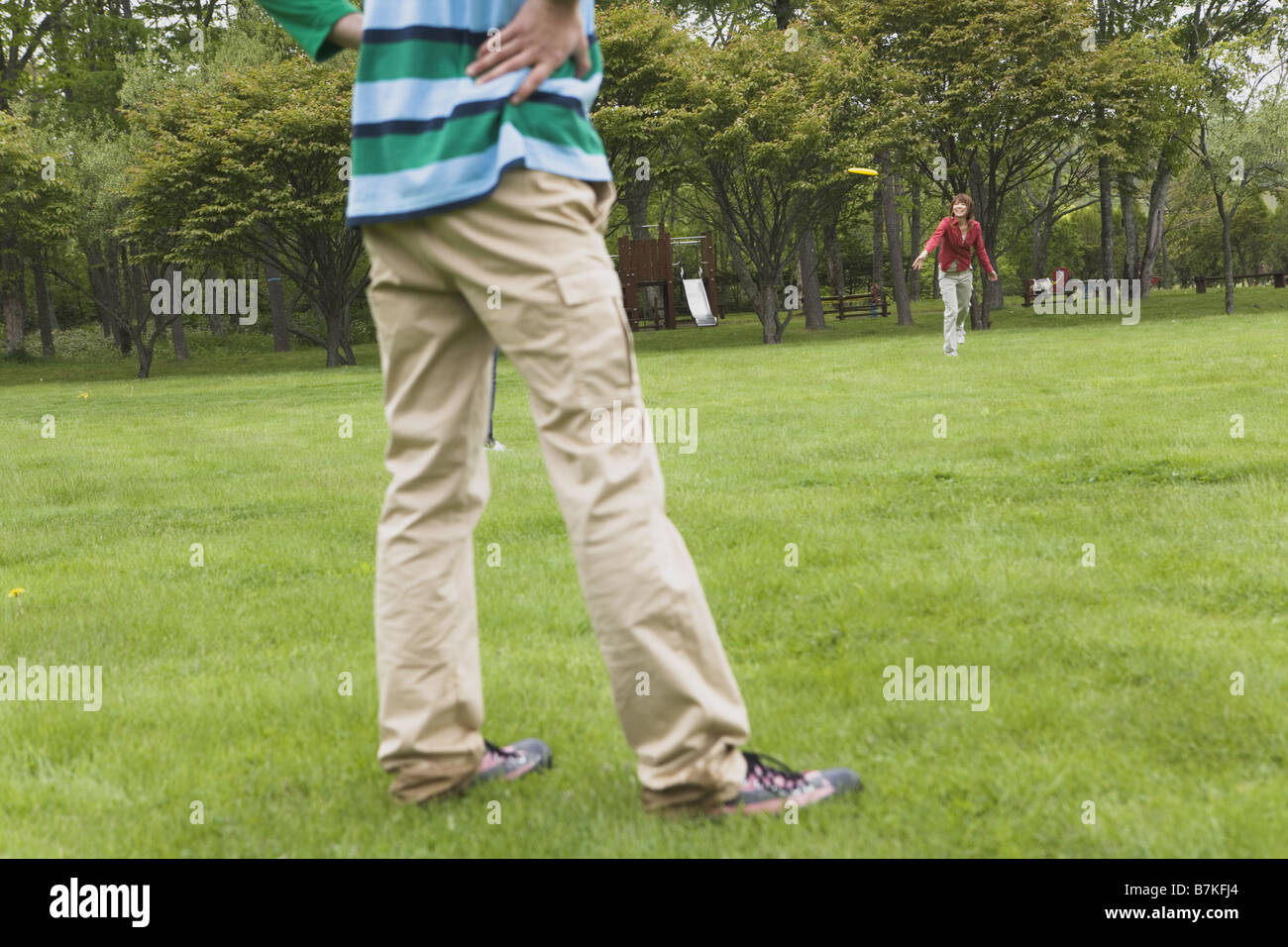 Man Playing Frisbee Stock Photo - Alamy