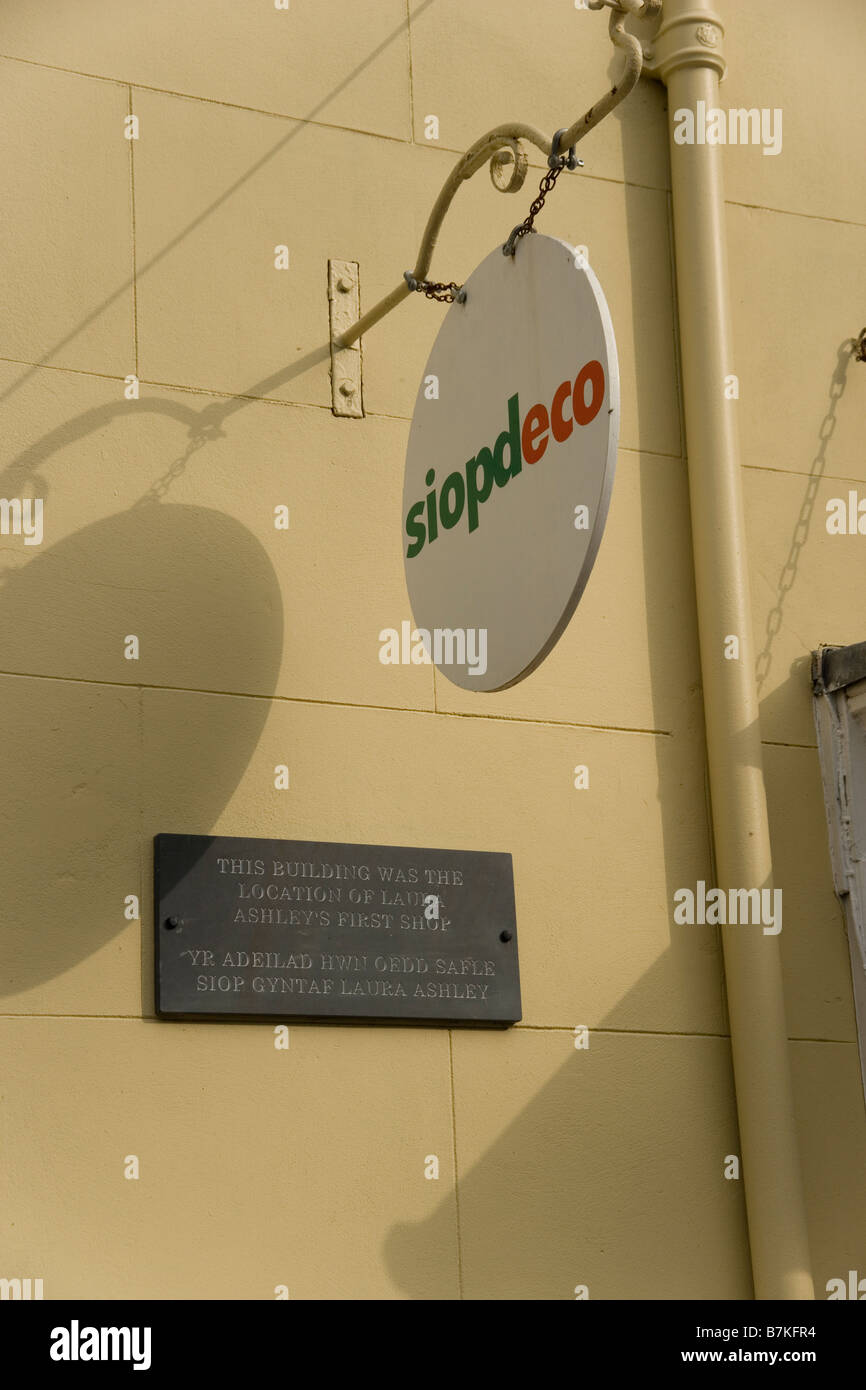 Site of Laura Ashley first shop building in Machynlleth, North Wales ...