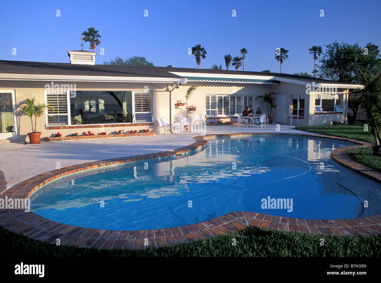 House with Private Swimming Pool, Florida, USA Stock Photo - Alamy