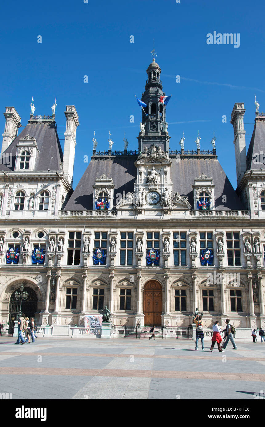 Paris city hall facade hi-res stock photography and images - Alamy