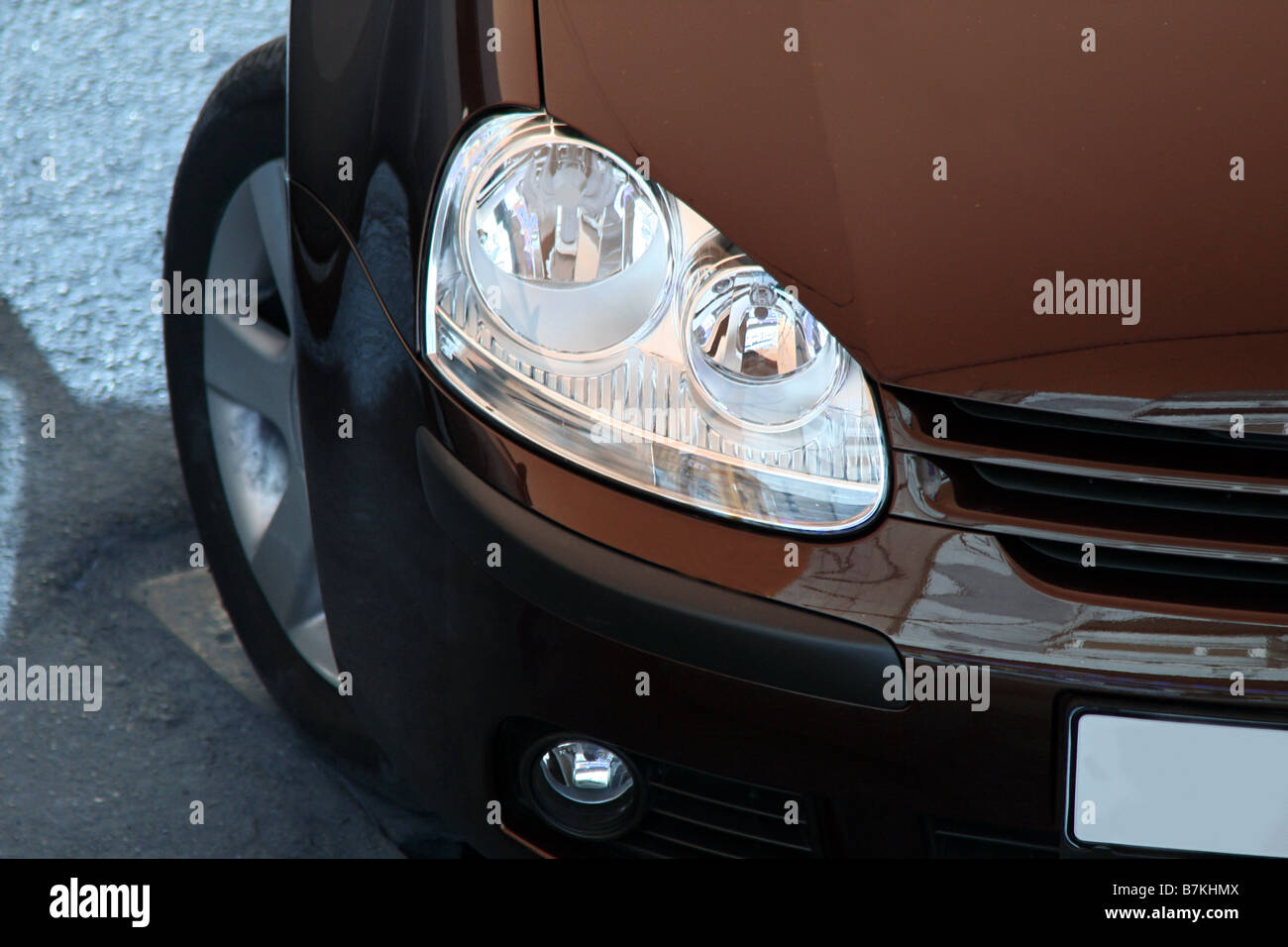 Car view from the front on the highway Stock Photo - Alamy