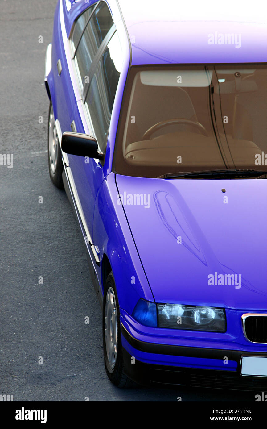 Car view from the front on the highway Stock Photo - Alamy