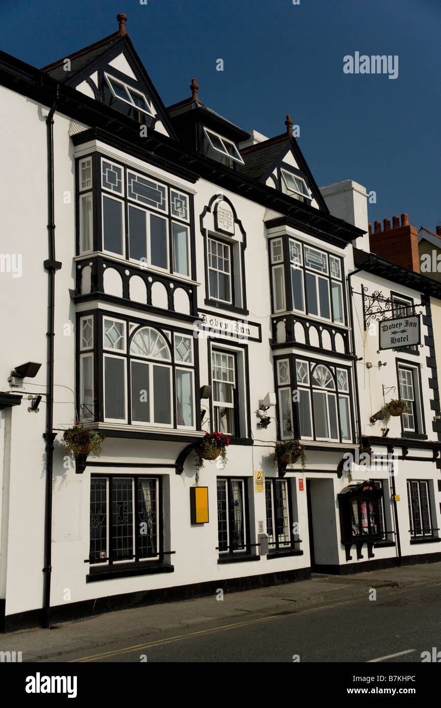 Dovey inn public house and hotel in Aberdovey, Aberdyfi, sea front from ...