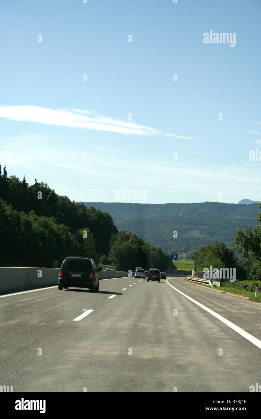 Car running on the highway Stock Photo - Alamy