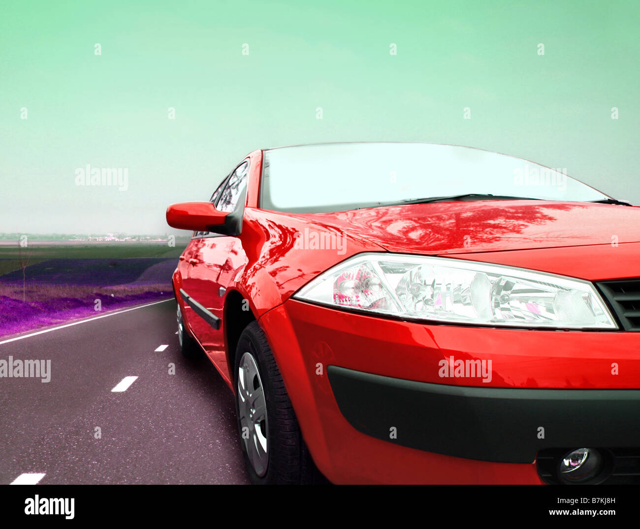 Fast car on the highway Stock Photo - Alamy