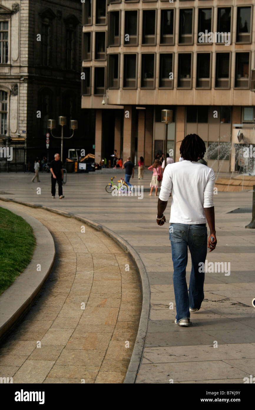 People walking down the street Stock Photo - Alamy