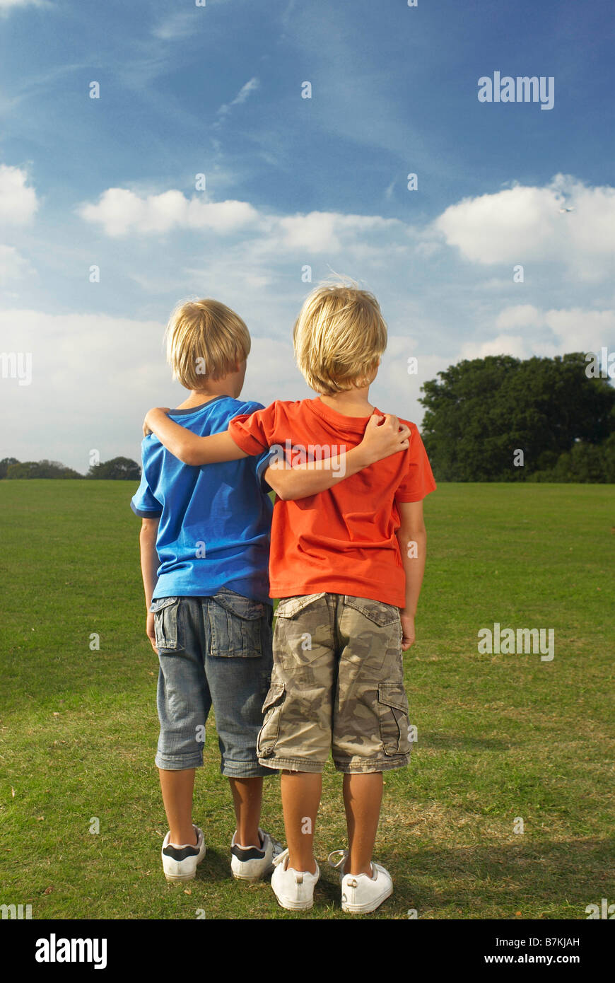 Arm around each other and boys hi-res stock photography and images - Alamy