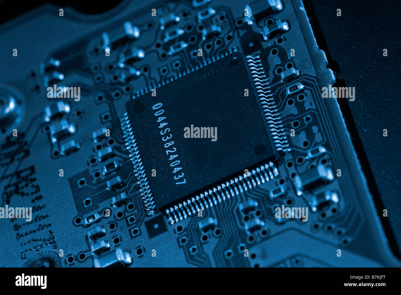 Electronic circuit board Macro photo Stock Photo - Alamy