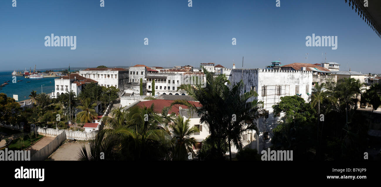 Stone town capital of Zanzibar Tanzania Panorama Stock Photo - Alamy
