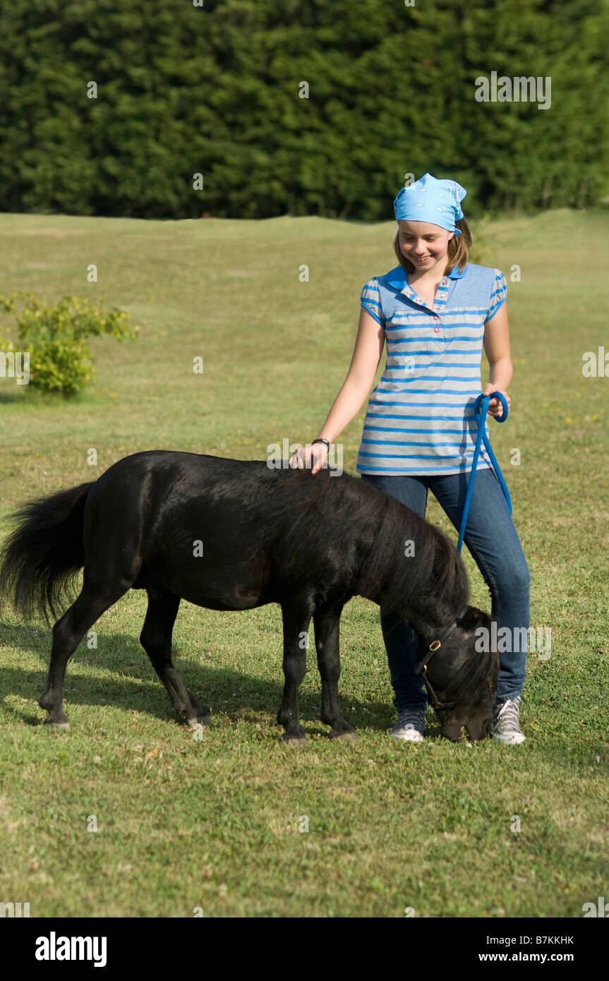 Miniature horse running Stock Photo - Alamy
